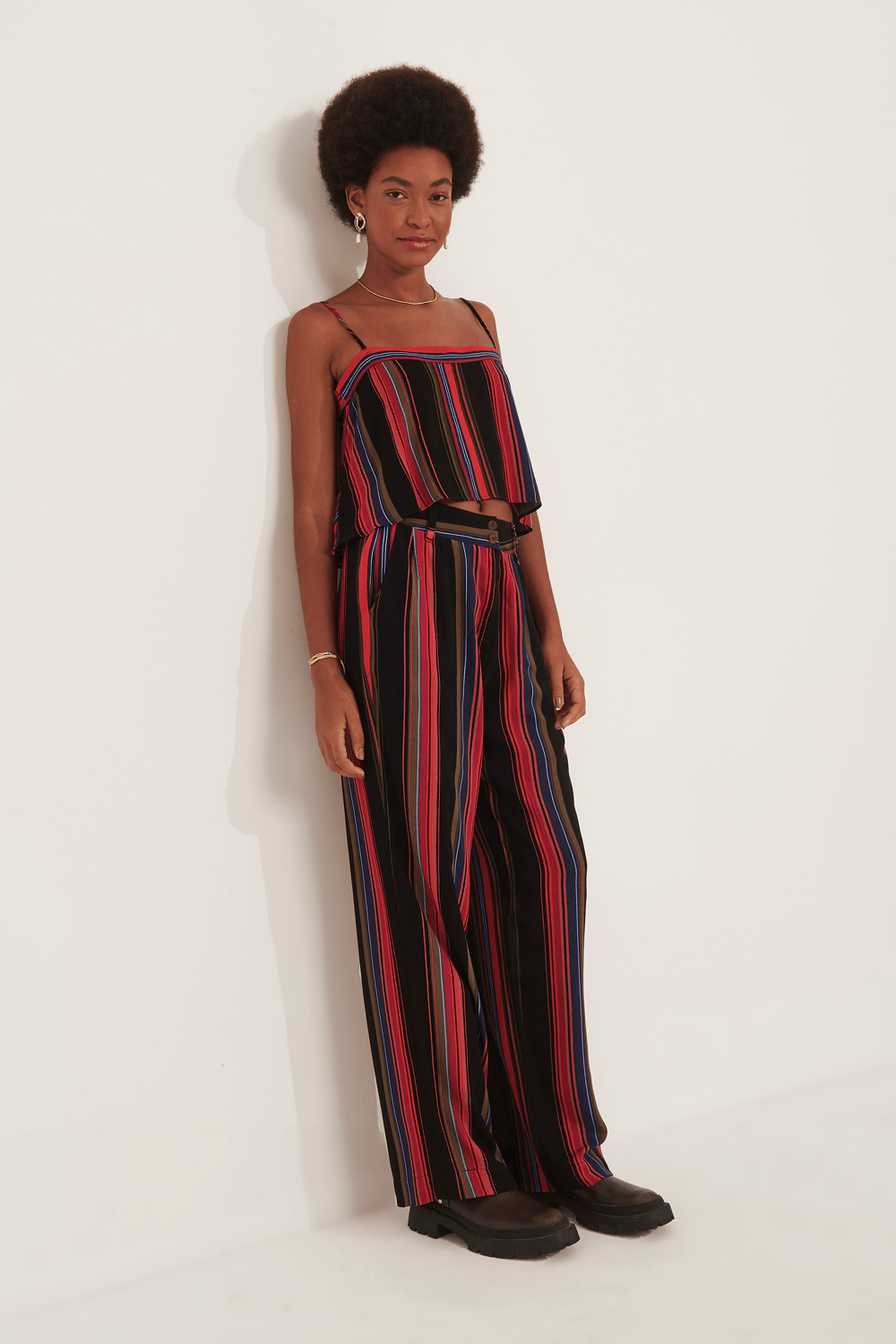 calça reta luana brilhinho - Garage Rio