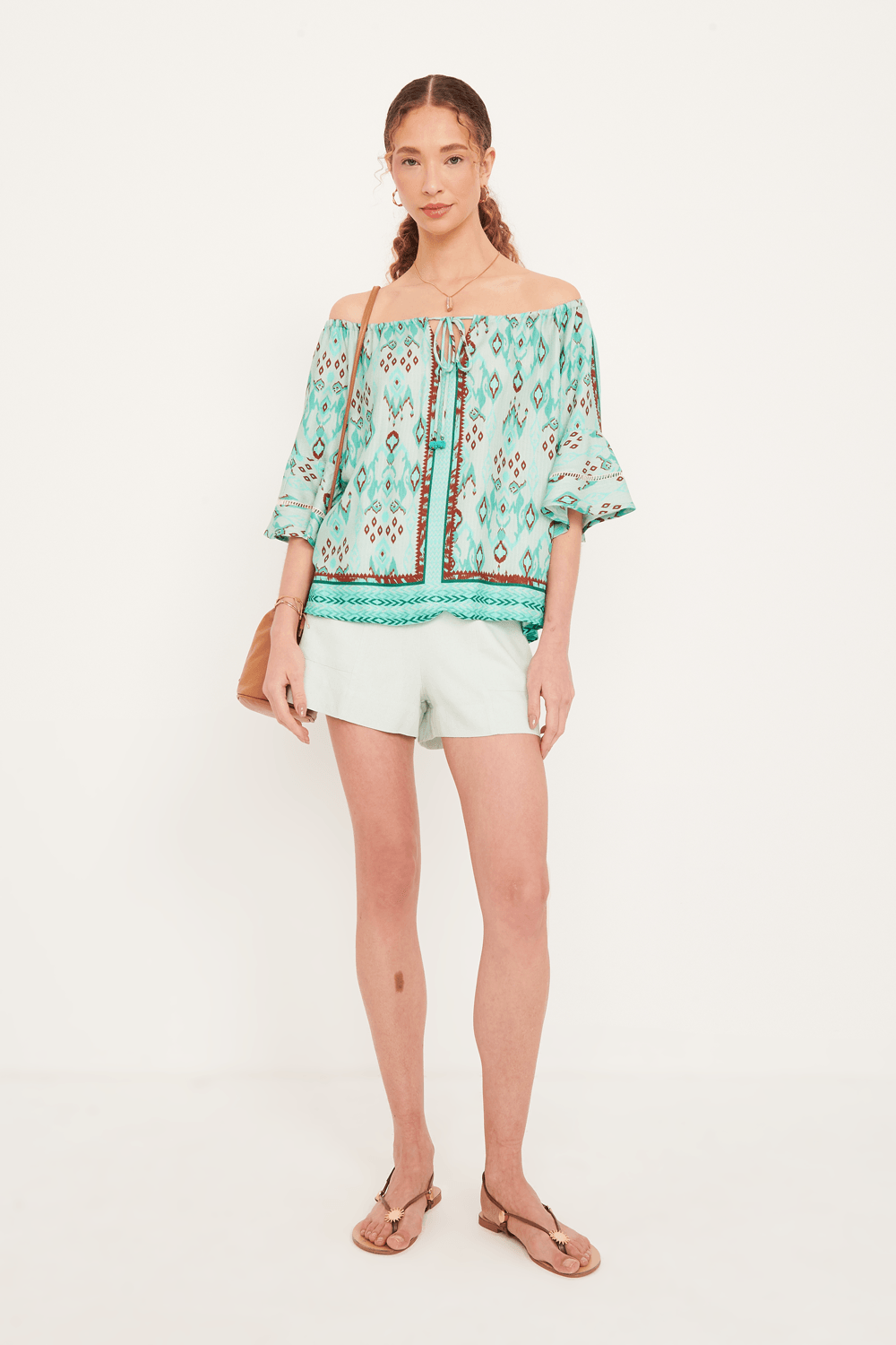 bata lully manga curta estampa outros mares - Garage Rio