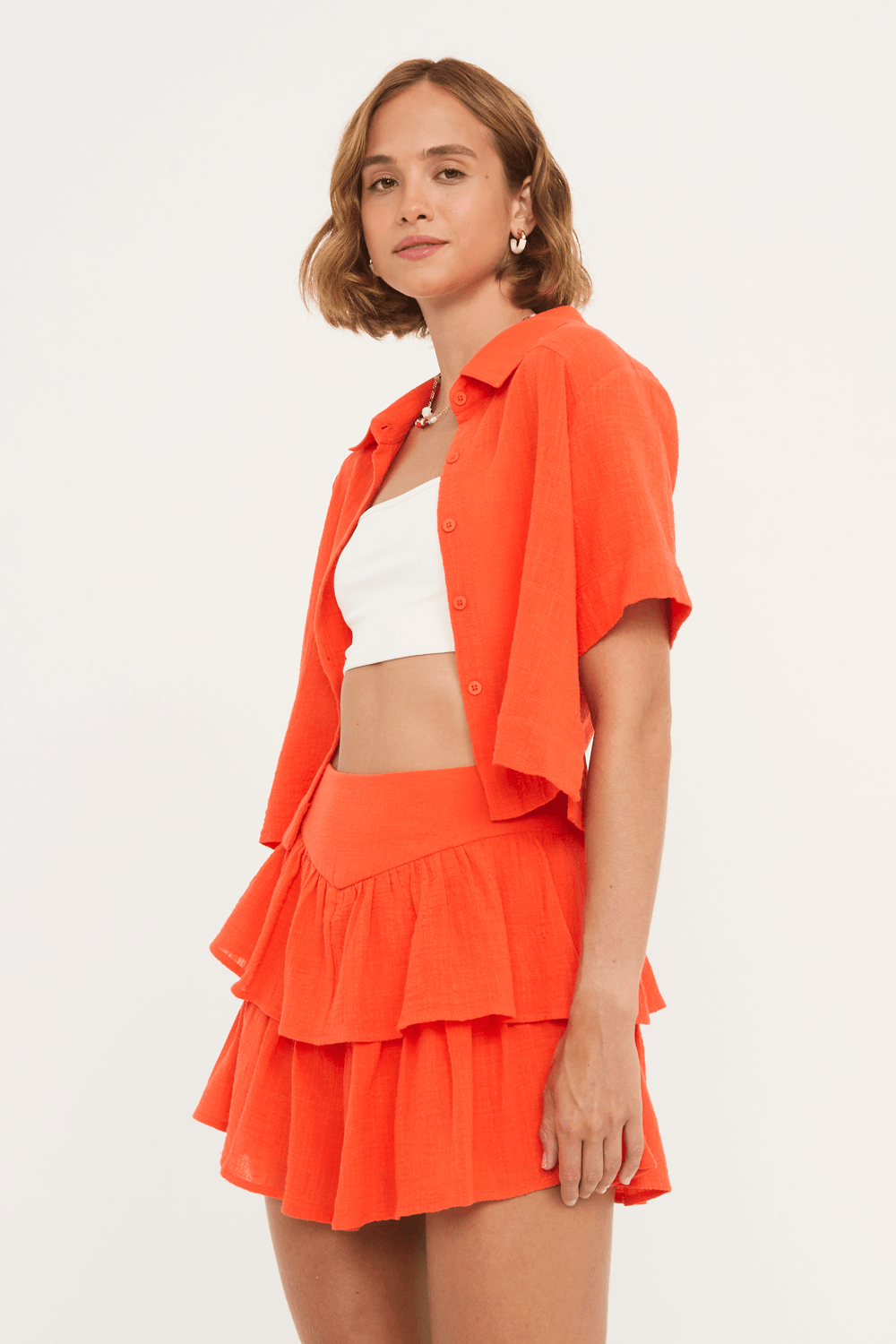 short saia arabella babados lastex costas - Garage Rio